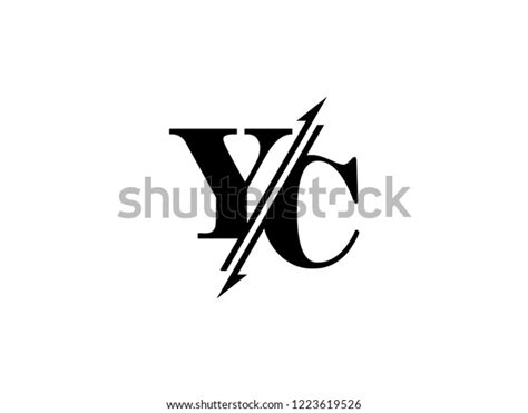 Yc Initials Logo Sliced Stock Vector Royalty Free 1223619526
