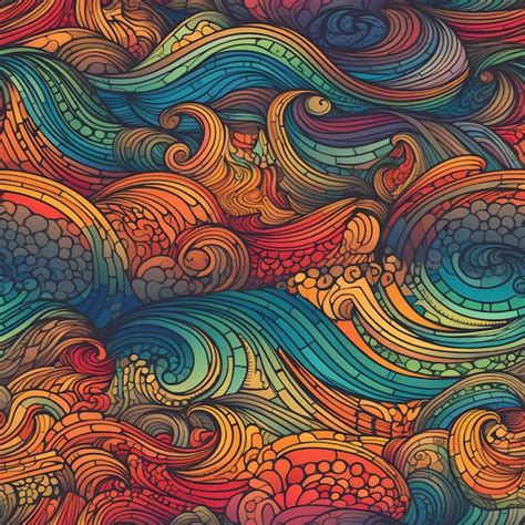 Premium Photo A Colorful Illustration Of A Colorful Wave Pattern