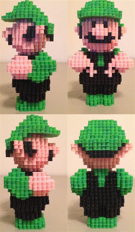 3d Mario Super Luigi Perler Beads By Eightbitbert On Deviantart Perler