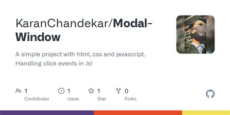 GitHub KaranChandekar Modal Window A Simple Project With Html Css