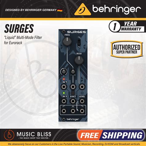 Behringer Surges Liquid Multimode Filter Eurorack Module Music