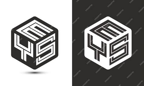 Premium Vector Eys Letter Logo Design With Illustrator Cube Logo Vector Logo Modern Alphabet