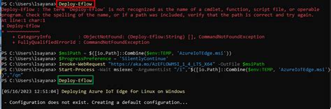 Azure Iot Hub Error When I Run Deploy Eflow In Powershell Stack