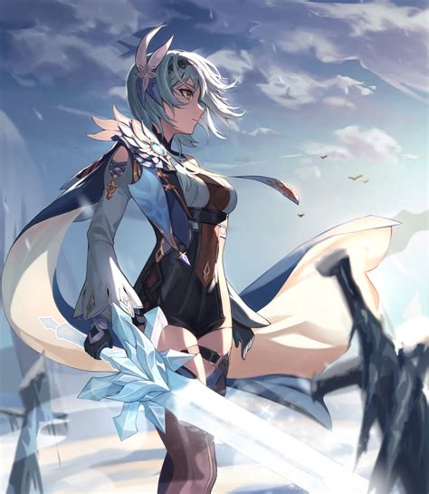 Eula Genshin Impact Drawn By Afri Danbooru