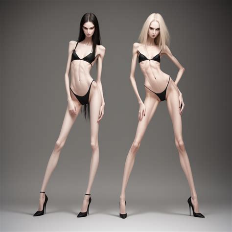 Dreamshaper Prompt Photo Of Two Extreme Skinny Models W