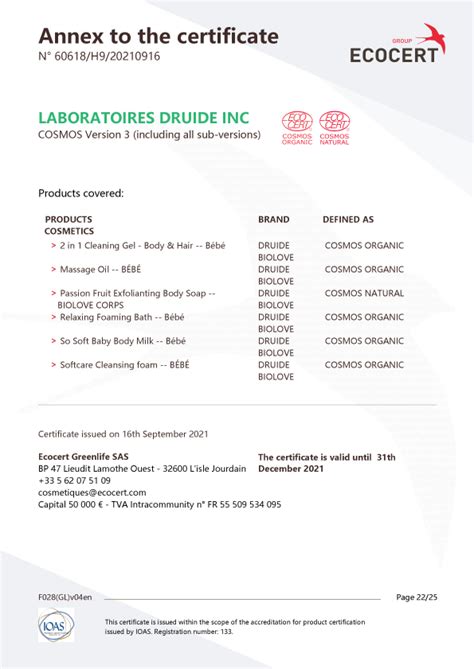 Ecocert® Label And Certification Sonne Sterne