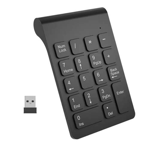 Wireless Numeric Keypad Mini 24g 18 Keys Number Pad Portable Silent