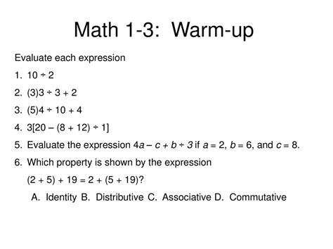 Evaluate Math
