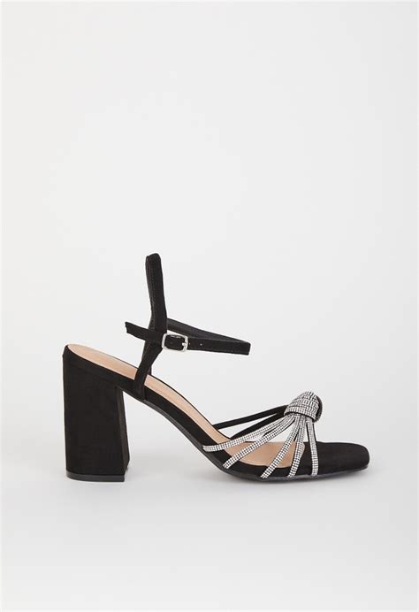 Lara Block Heeled Sandal Shoes In Black Get Great Deals At JustFab