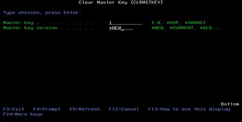 Clear Master Encryption Key CLRMSTKEY