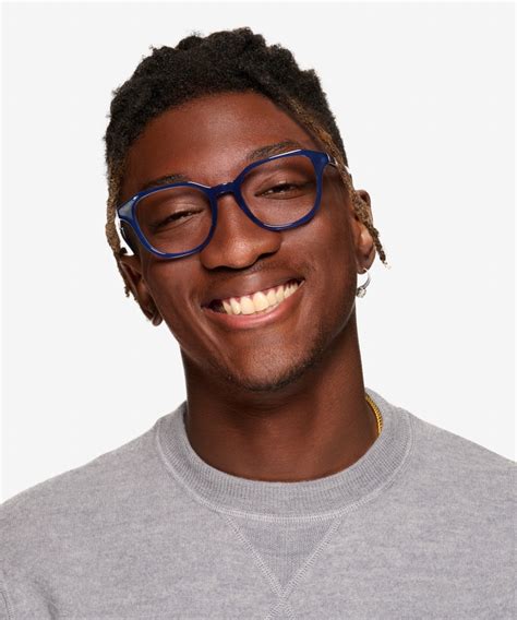 Florus Square Blue Full Rim Eyeglasses Eyebuydirect