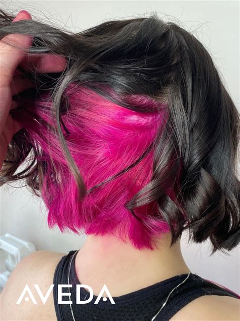 Black Hair Pink Underneath