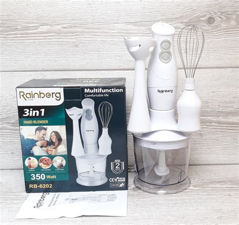 Блендер Rainberg RB - 6202 350W 3в1 погружной блендер измельчитель ...