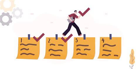 일정 및 메모 스티커 메모의 목표와 작업 불행한 직원이 작업을 완료하기 위해 달려갑니다 직원을 위한 워크플로 주간 또는 주간