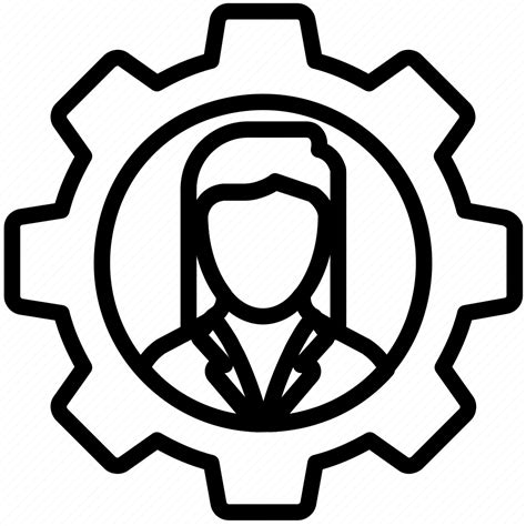 Admin Gear Setting User Icon Woman Icon Download On Iconfinder