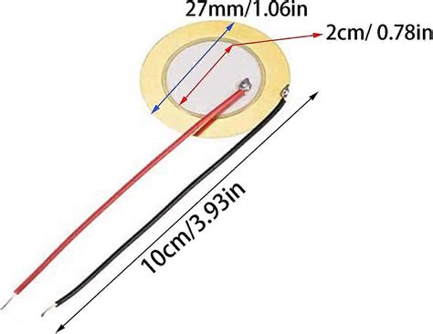 15pcs Elements Buzzer 27mm Piezo Element Acoustic Pickup Piezo Disc Element Sensor Piezo Discs