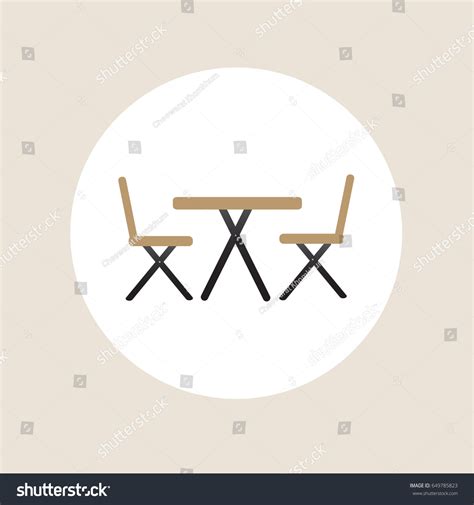 Table Chairs Illustration Stock Vector Royalty Free 649785823