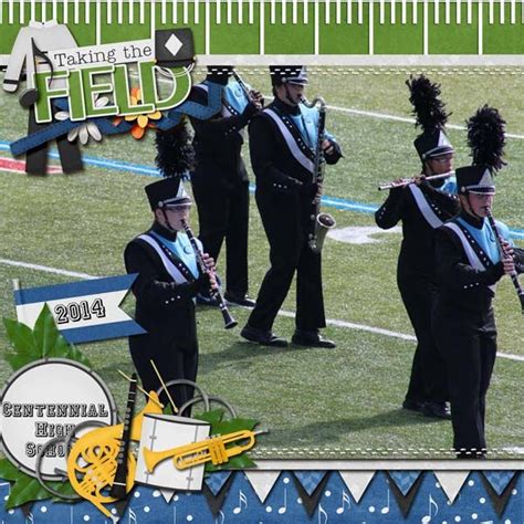 Taking The Field 2014 School Scrapbook Scrapbook Layout Sketches