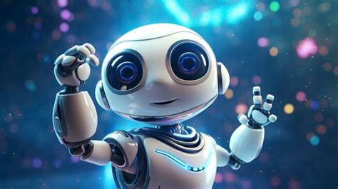 premium ai image friendly robot in 3d rendering illustration