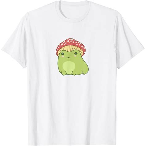 Joy Cute Kawaii Frog Mushroom Hat Cottagecore Froggy Aesthetic T Shirt