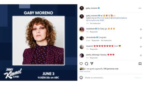 Gaby Moreno Estará En El Show De Jimmy Kimmel