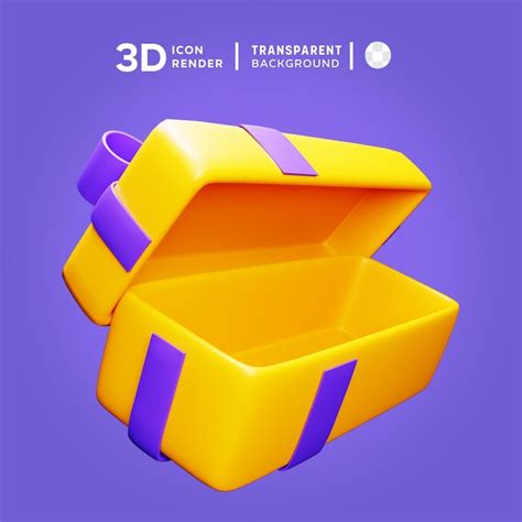 Premium Psd Box Rectangular Open Side 3d Illustration Rendering
