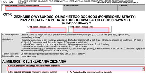 Złożenie Deklaracji Podatkowej Cit 8 Przez Związek Zawodowy W 2020 Roku