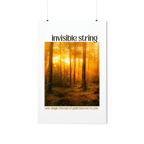 Digital Invisible String Aesthetic Poster Print Etsy