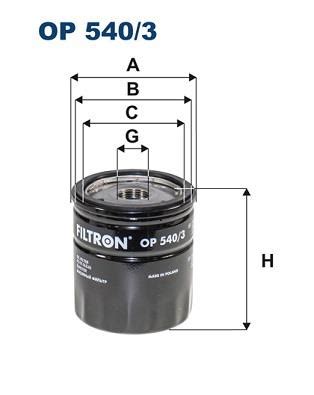 Olejový filtr FILTRON - FI OP540/3 | E-shop LKQ CZ s.r.o.