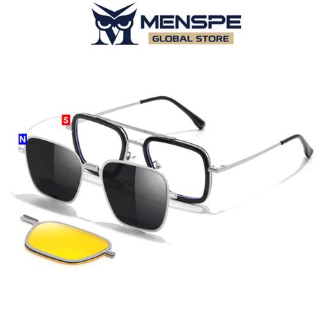 Menspe 3 In 1 Sunglasses Men Polarized Sunglasses Night Vision Eyewear