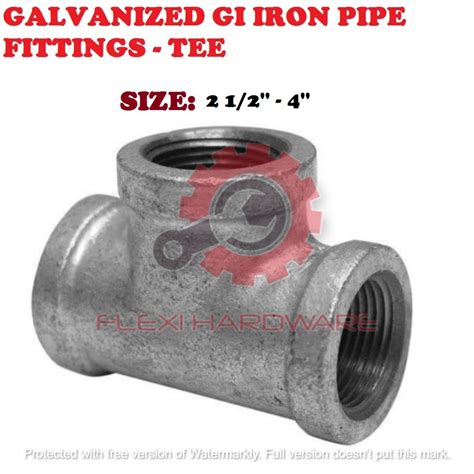 [ready Stocks] 2 1 2 4 Gi Tee Galvanised Iron Tee Pipe Gi Fitting