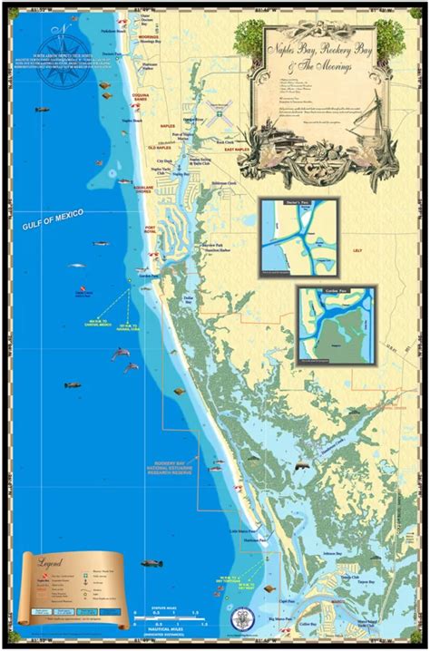 South Naples Rookery Bay Map Island Map Store