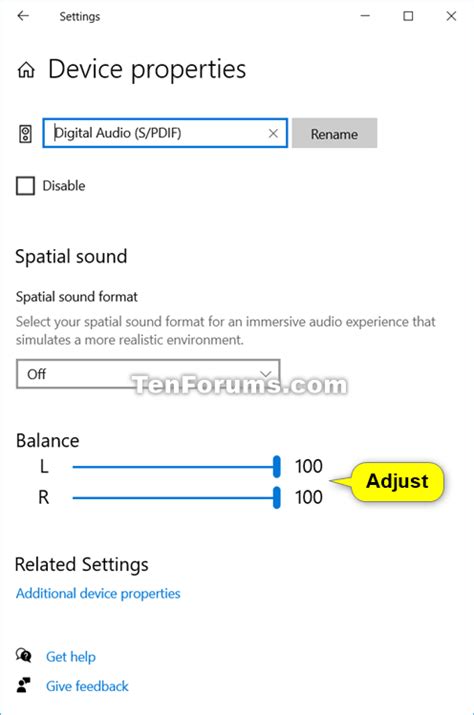 Adjust Left And Right Audio Balance Of Sound Devices In Windows Tutorials