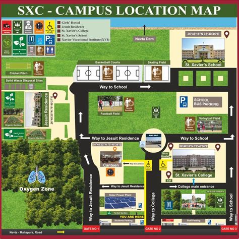 Campus Map St Xaviers College Jaipur