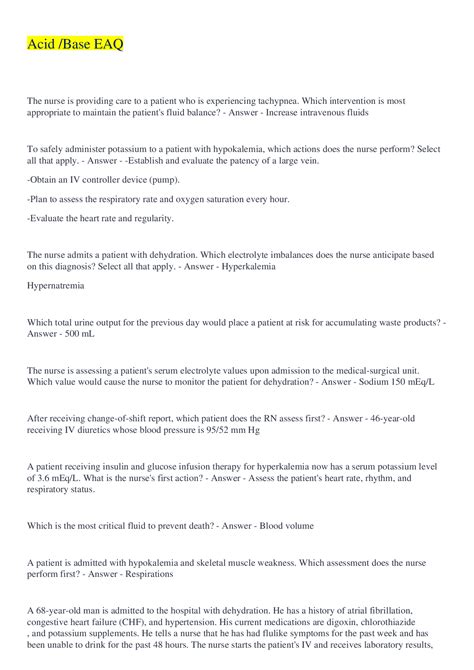 Acid Base Eaq Questions And Answers 2022 2023 Browsegrades