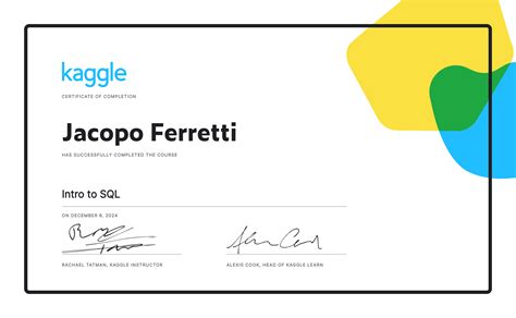 Jacopo Ferretti Completed The Intro To Sql Course On Kaggle