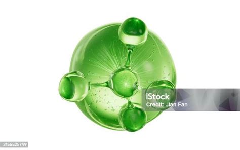 분자 및 녹색 화장품 액체 공 3d 렌더링 3차원 형태에 대한 스톡 사진 및 기타 이미지 3차원 형태 건강관리와 의술 건강한 생활방식 Istock
