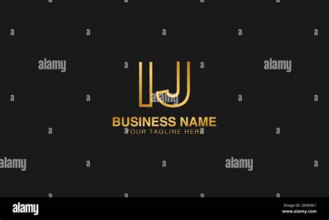 IJ I J initial based letter typography logo design vector Stock Vector ...