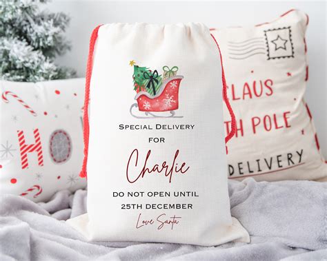 Personalised Santa Sack Personalised Christmas Sack Christmas Toy Sa