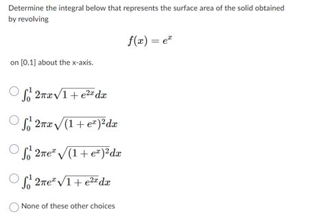 Solved Determine The Integral Below That Represents The