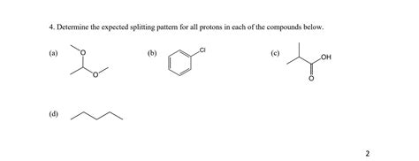 Solved Determine The Expected Splitting Pattern For All Chegg