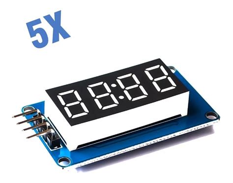 5x Modulo Display Tm1637 7 Segmentos 4 Digitos Para Arduino Mebuscar