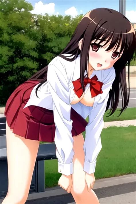 Dopamine Girl Girl Skirt Lift Bent Over Open Shirt Pussy Spread