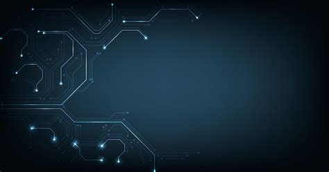 Premium Vector Circuit Board Dark Blue Technology Background