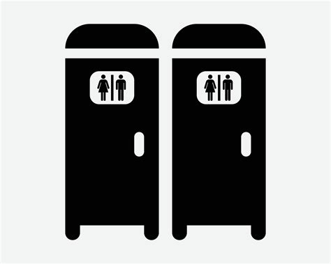 Portable Toilet Icon Public Restroom Bathroom Wc Room Hygiene Lavatory