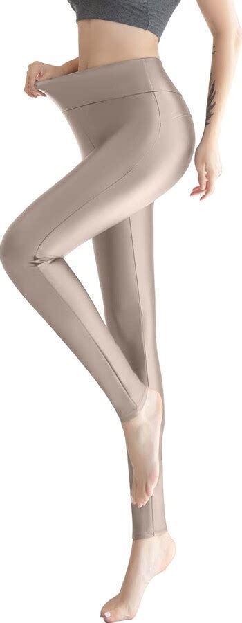 Powder Queen Faux Leather Leggings Womens High Waisted Stretchy