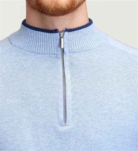 Code Zero Half Zip Sweater Men Rigging Blue L Code Zero