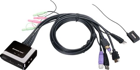 Customer Reviews IOGEAR Port KVM HDMI Audio USB Switch Black GCS HU Best Buy