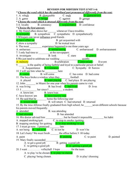 revision for midterm test 1 english linguistics saigon university