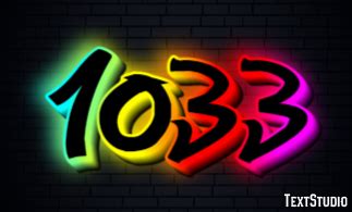 1033 Text Effect and Logo Design Number